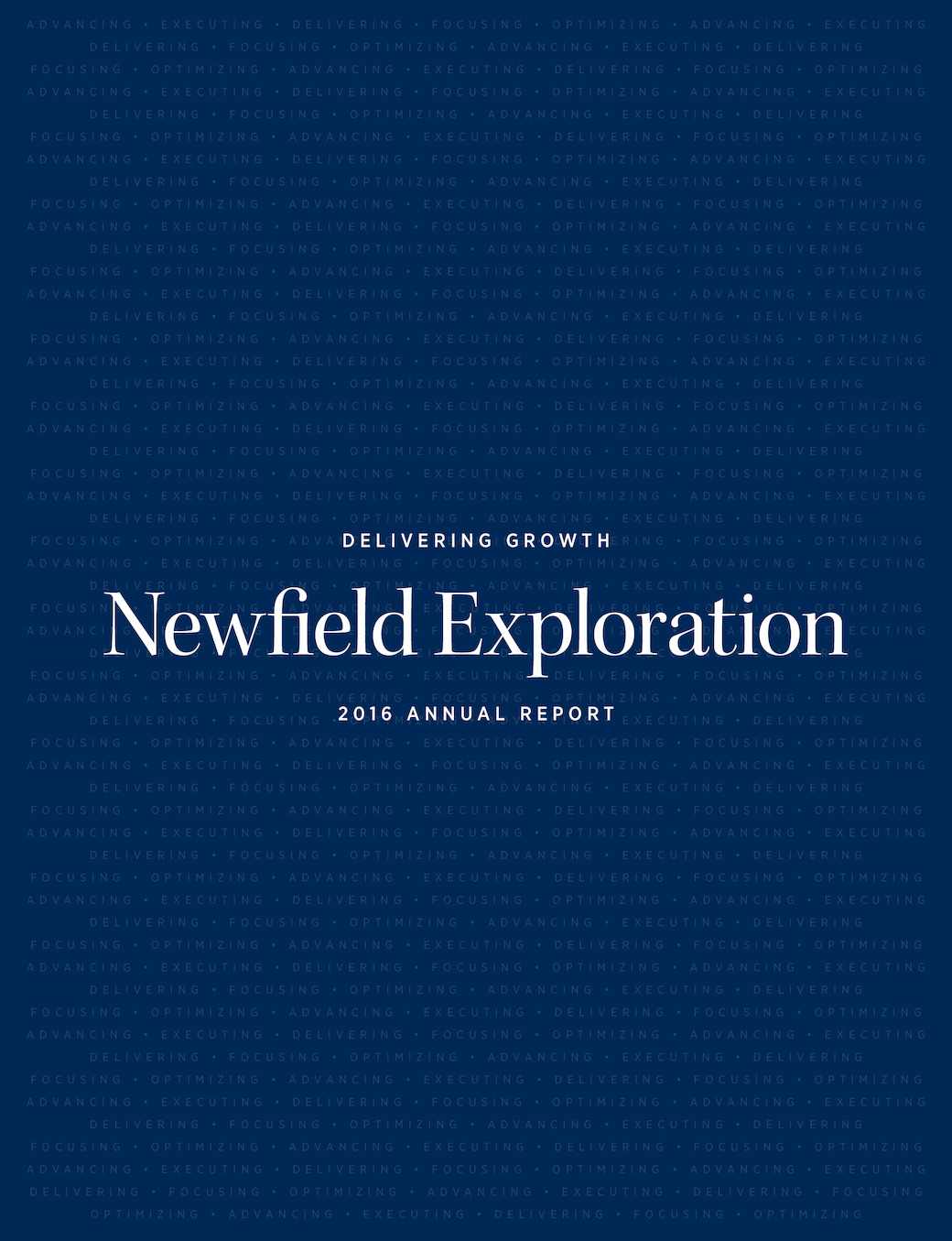 Newfield Exploration Company Annual Report 2016
